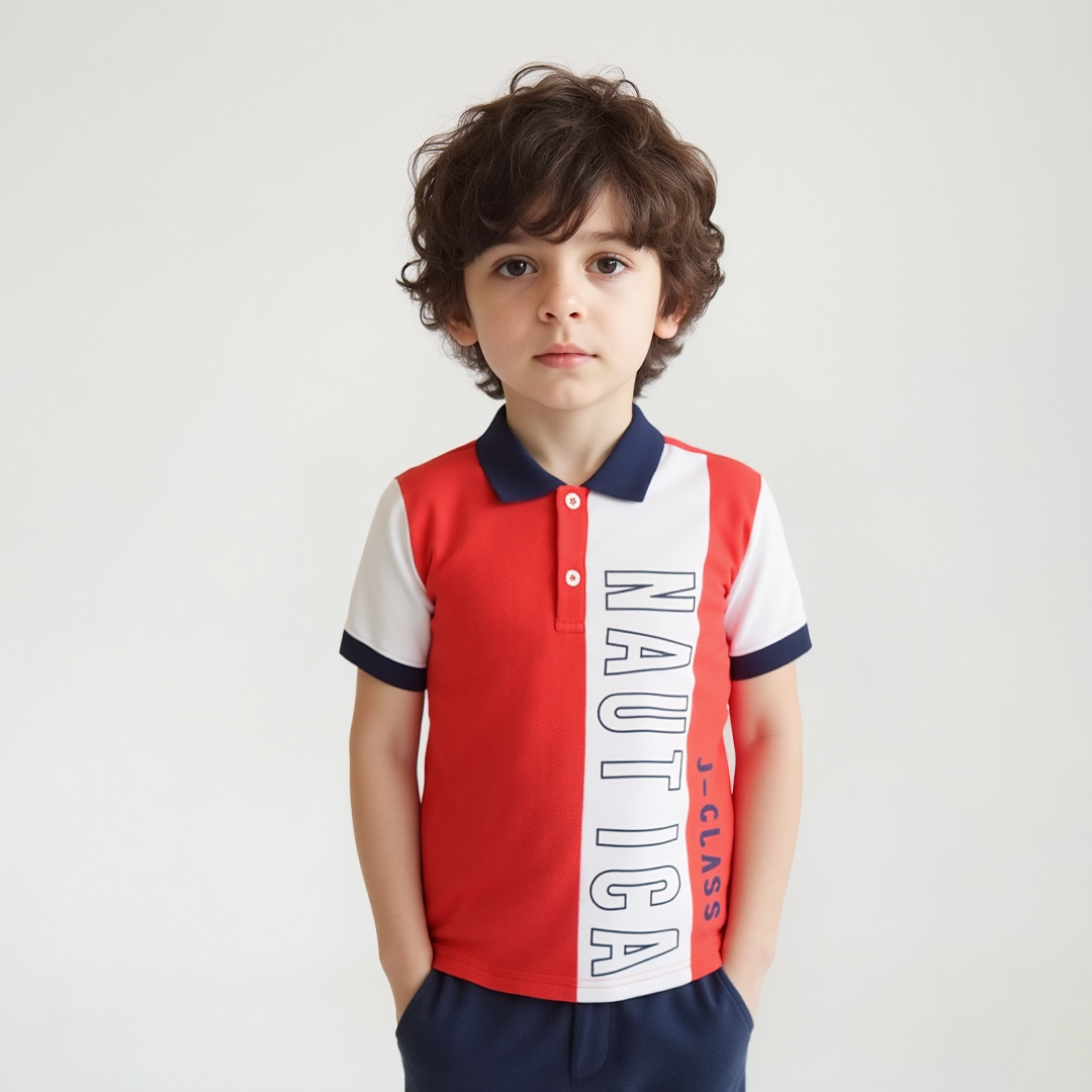 NAU-TICA Red J-Class Polo T-Shirt – Hipkids.pk