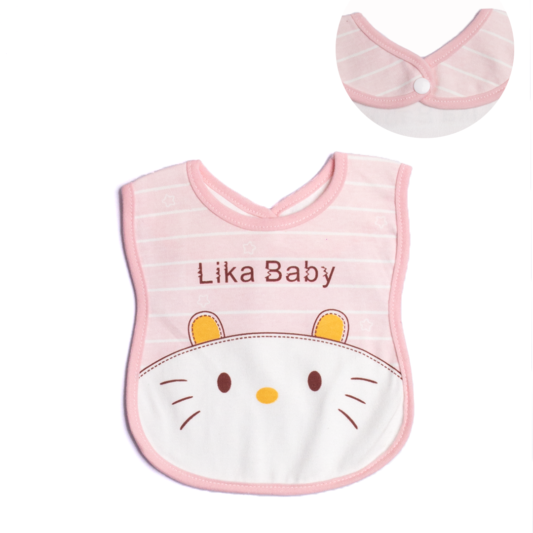 Baby Girl Fancy Bib Pink Cat Face – Hipkids.pk