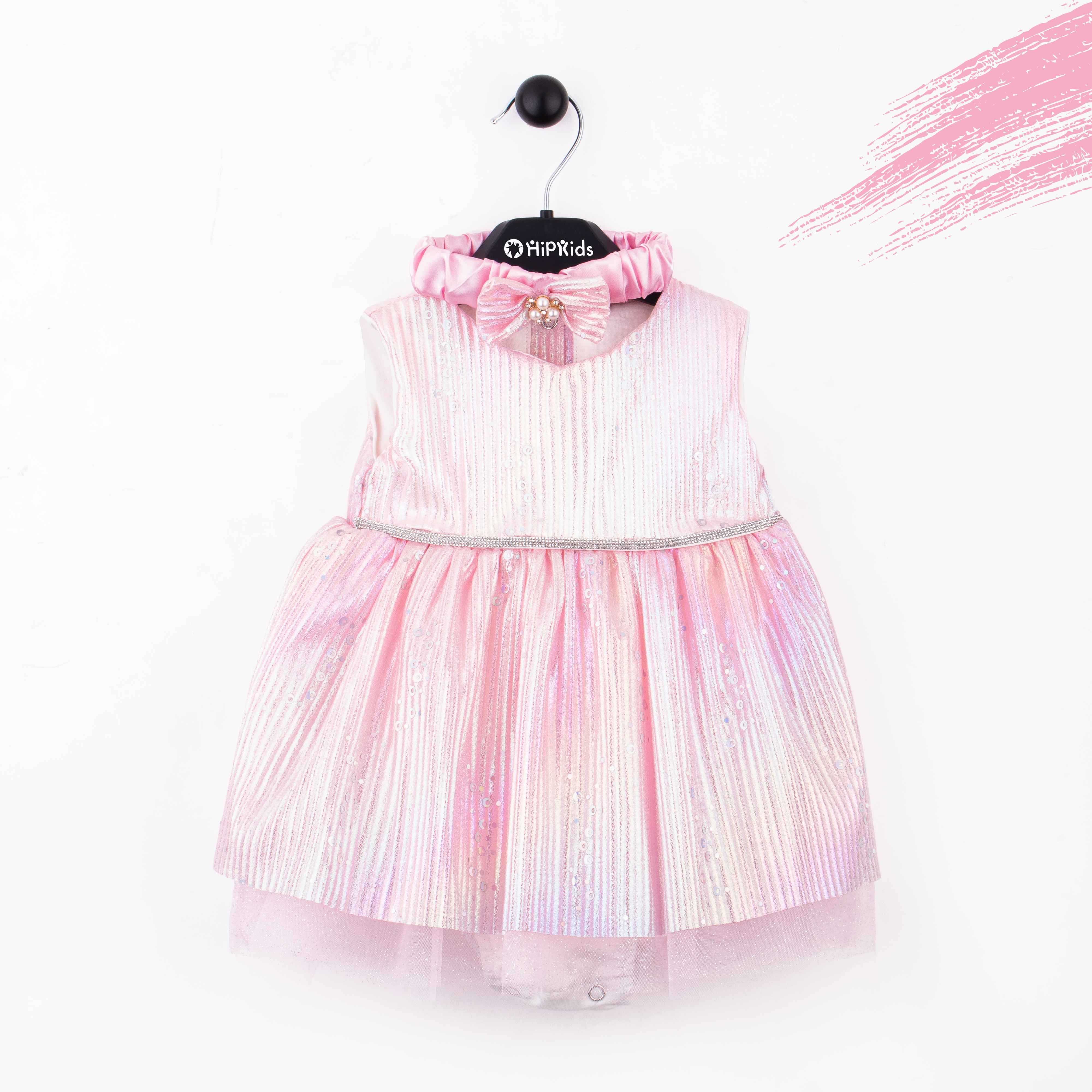 Baby Girl Pink Fancy Toto Frock With Headband – Hipkids.pk